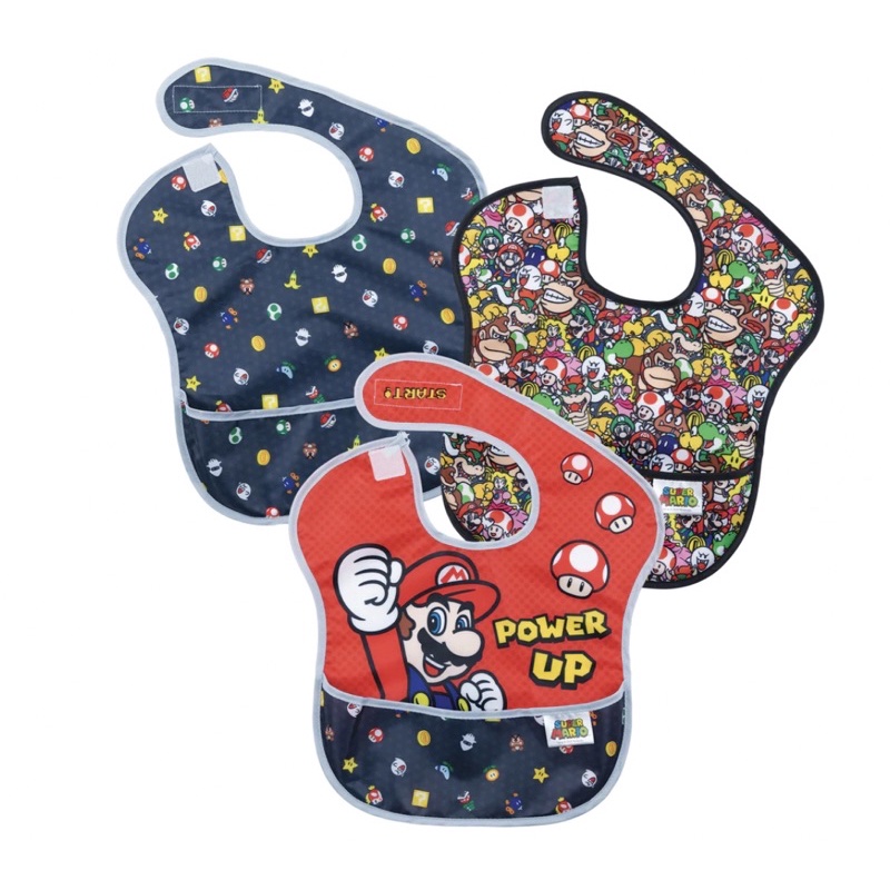 Bumkins Super Bib 3pack: Super Mario Power-Up | Shopee Philippines