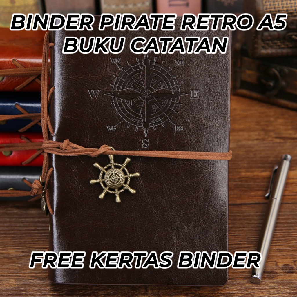 Retro Pirate Notebook Leather A5 Binder Notebook | Shopee Philippines