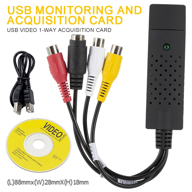 USB VHS To DVD Audio Video Converter Capture Card Scart Kit With Leads ...