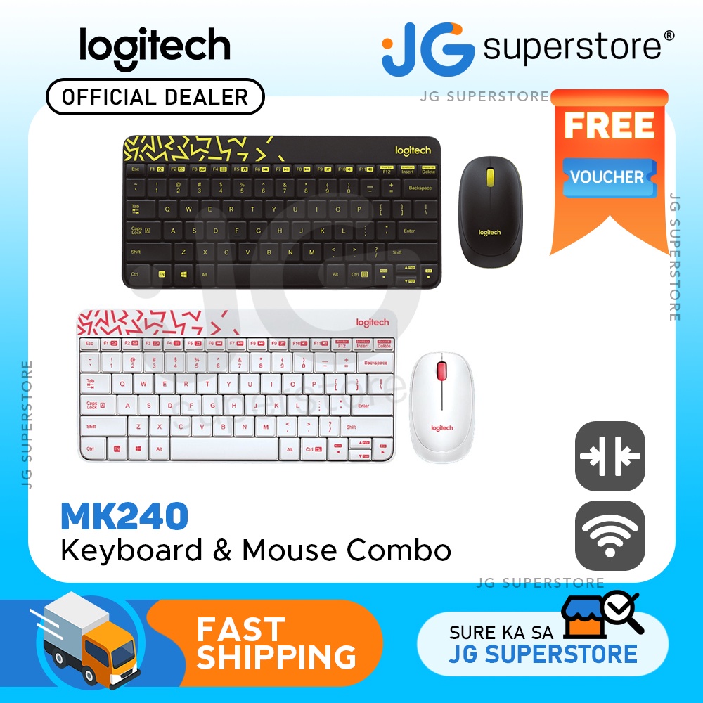 Logitech Mk240 Nano 2 4ghz Wireless Keyboard And Mouse Combo W Usb