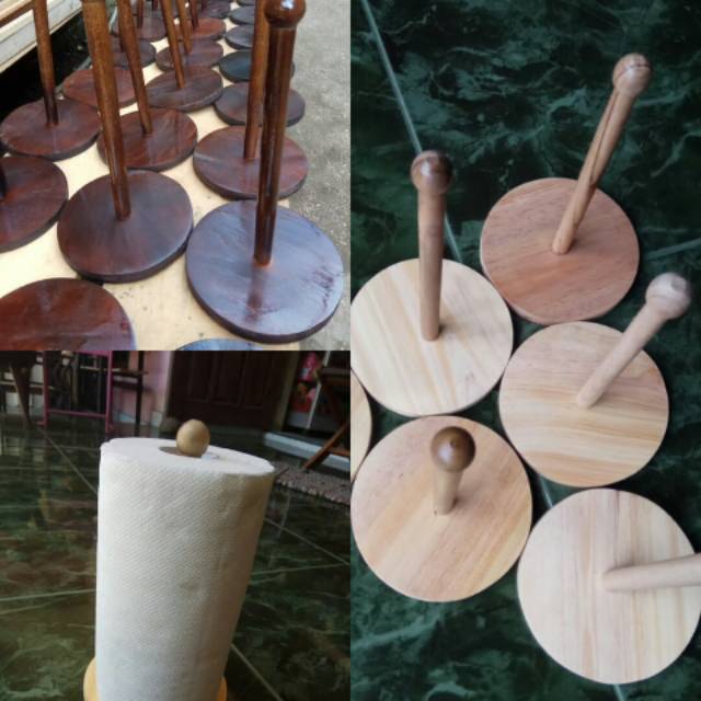 Tissue Roll Wooden Tissue Roll 23cm Tissue Roll Holder Dining Table ...