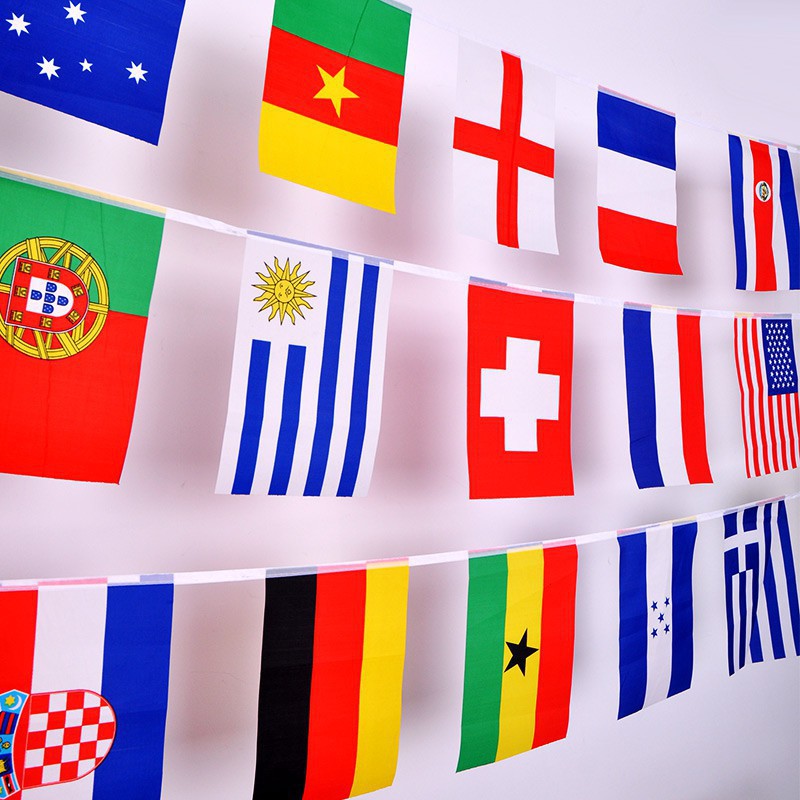 String Flags of Countries Around the World (25 meters 1 string of 100 ...