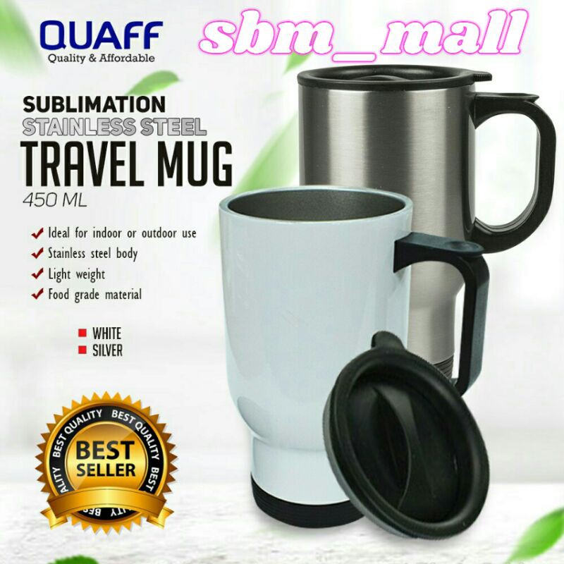 QUAFF SUBLIMATION STAINLESS TRAVEL MUG 450ML | Shopee Philippines