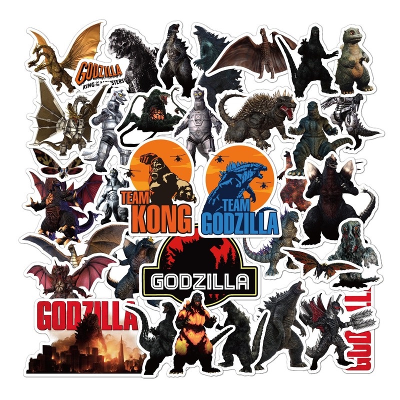 35Pcs/Set Large Size & Godzilla Sticker Luggage Compartment Sticker ...