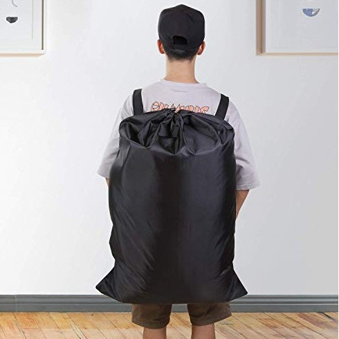 ️Extra Large Sturdy Washable Cotton Laundry Bag Backpack (15kg ...