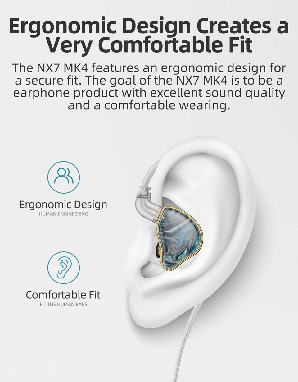 NiceHCK NX7 MK4 HIFI Audiophile In-ear Earphone 7 Driver Units Hybrid ...