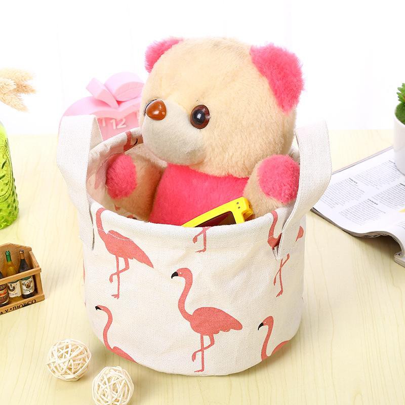 PD Foldable Collapsible Small Round Hamper Desktop Desk Basket ...