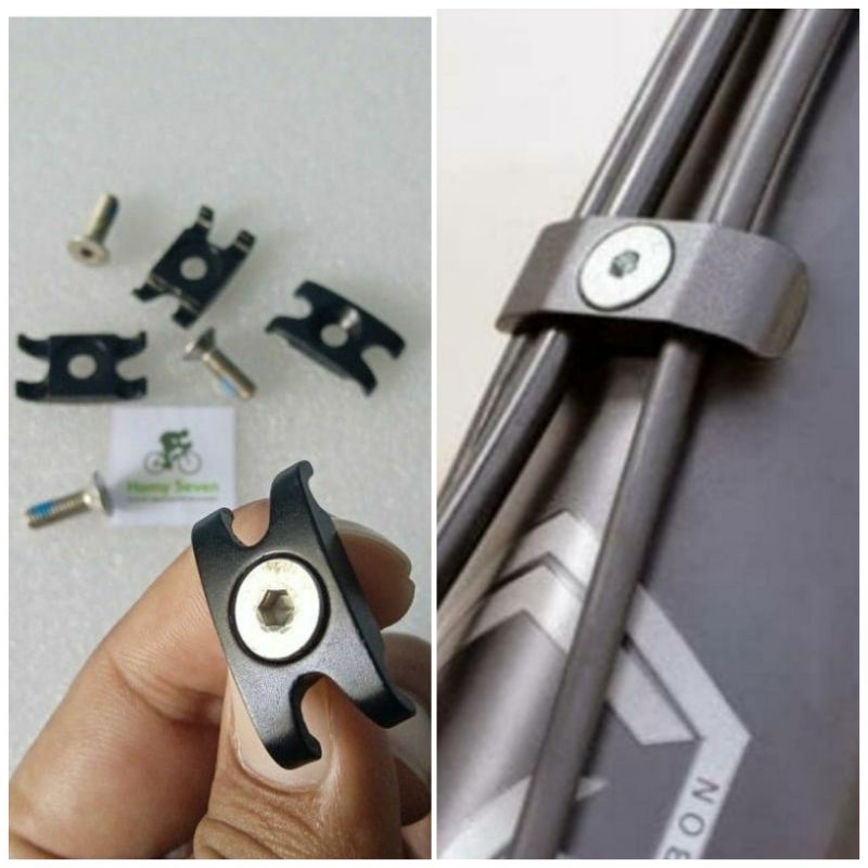 2 line frame cable Clamp, alloy brake and shifter cable line Clamp ...
