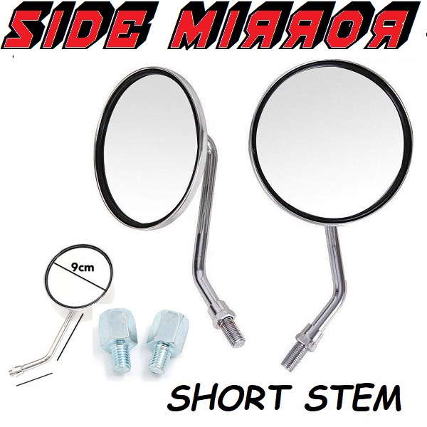 SUZUKI RAIDER J & R SIDE MIRROR Motorcycle CLASSIC type SHORT STEM ...