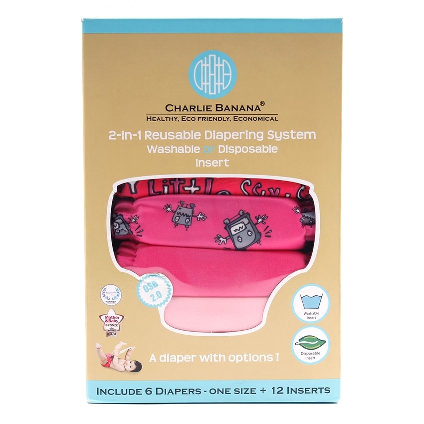 Charlie Banana Matthew Langille Girl 2-in1 Cloth Baby Diaper | Shopee ...