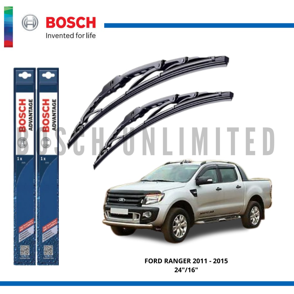 Bosch ADVANTAGE Wiper Blade Set for Ford RANGER 2011 - 2015 (24 / 16 ...