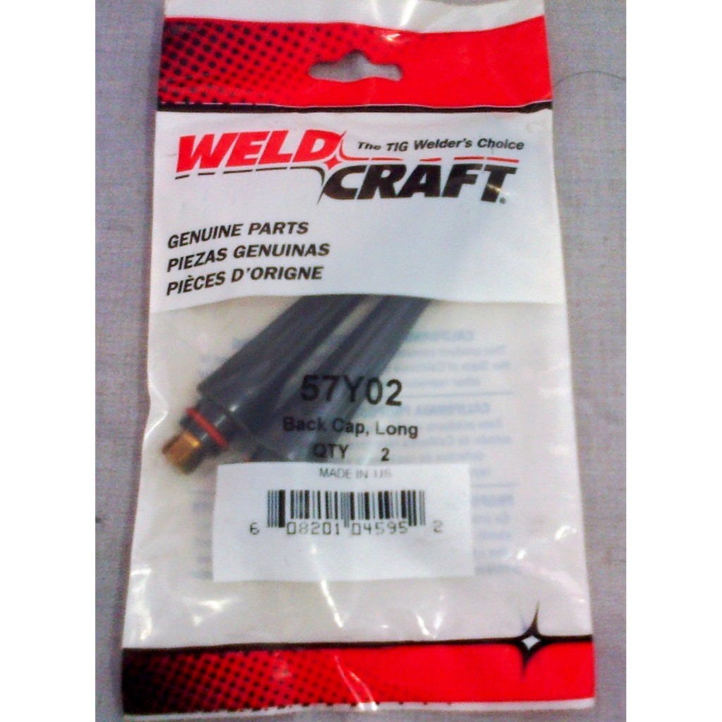 2 PCS Weldcraft 57Y02 TIG Back Cap Long Back Cap fits Tig Fit Weldcraft ...