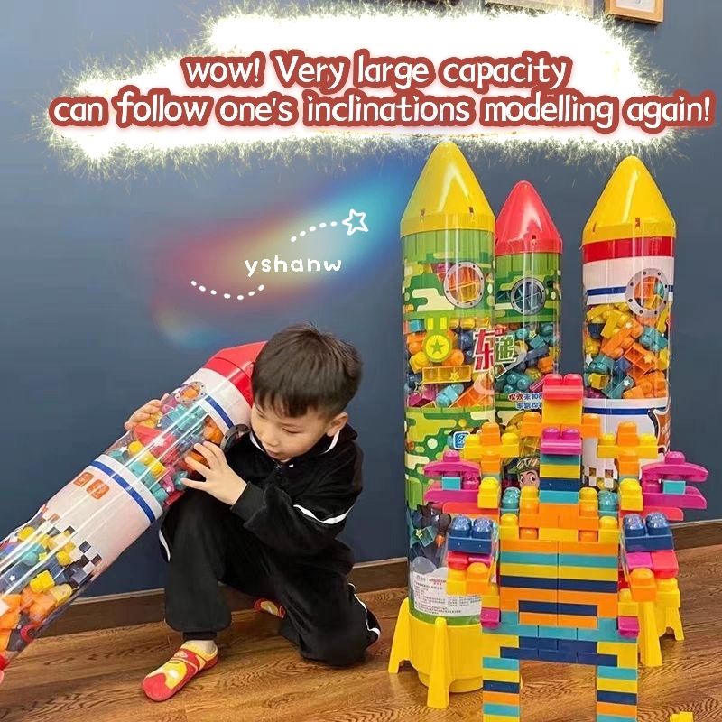 Rocket canister 90pcs Lego granule block toy | Shopee Philippines