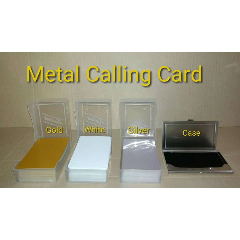 Metal Calling Card for Sublimation AND CALLING CARD CASE | Shopee ...