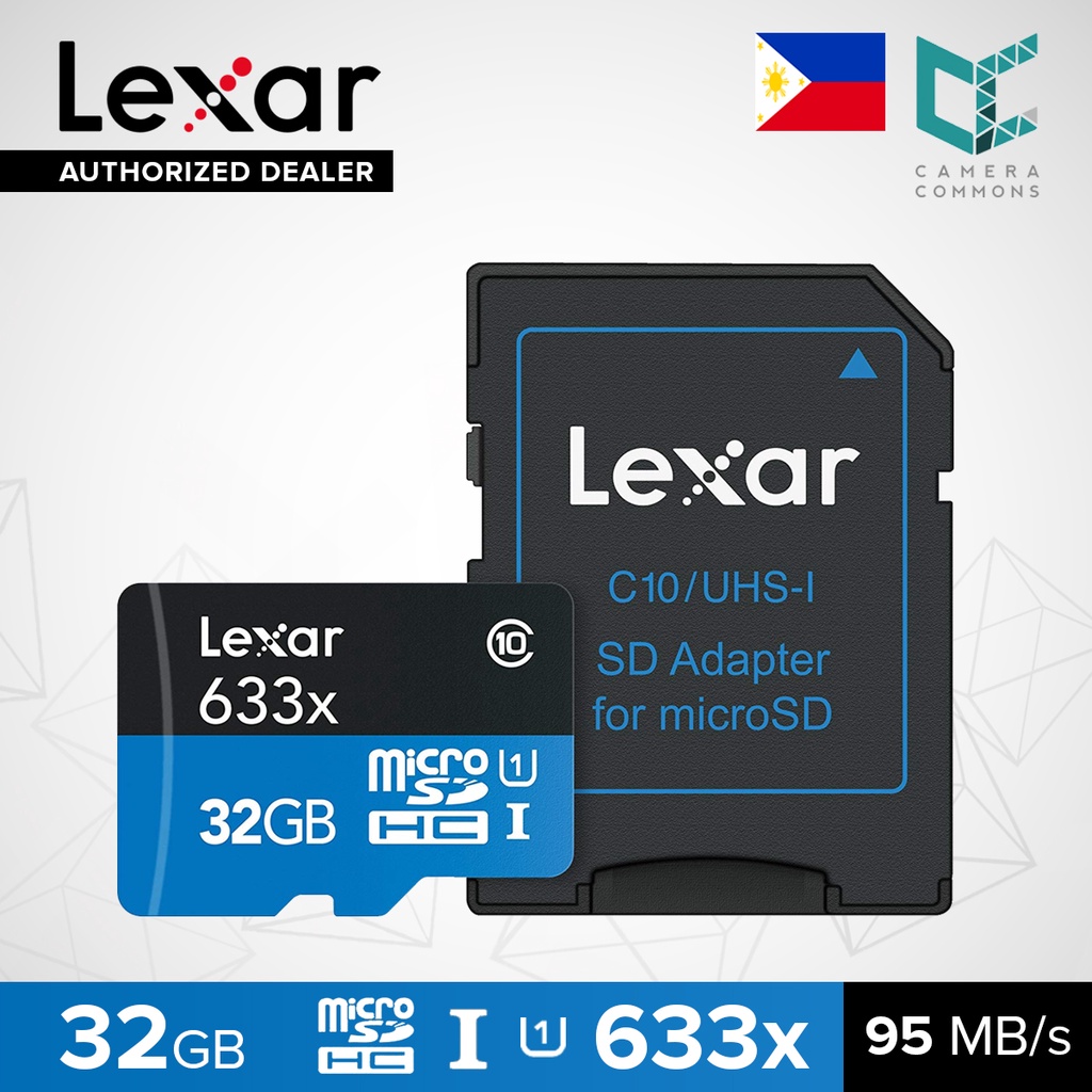 Lexar Professional High-Performance 633X microSDHC / microSDXC UHS-I Card (32gb 64gb 128gb 256gb ...