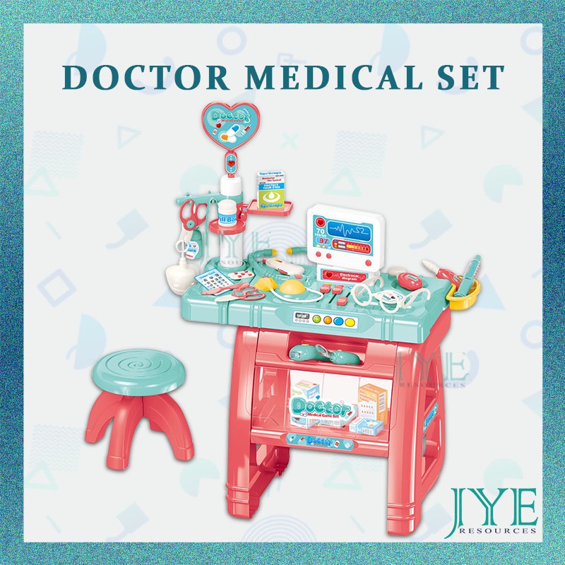 JYE Children Doctor Nurse Medical Health Care Desk With Monitor ...