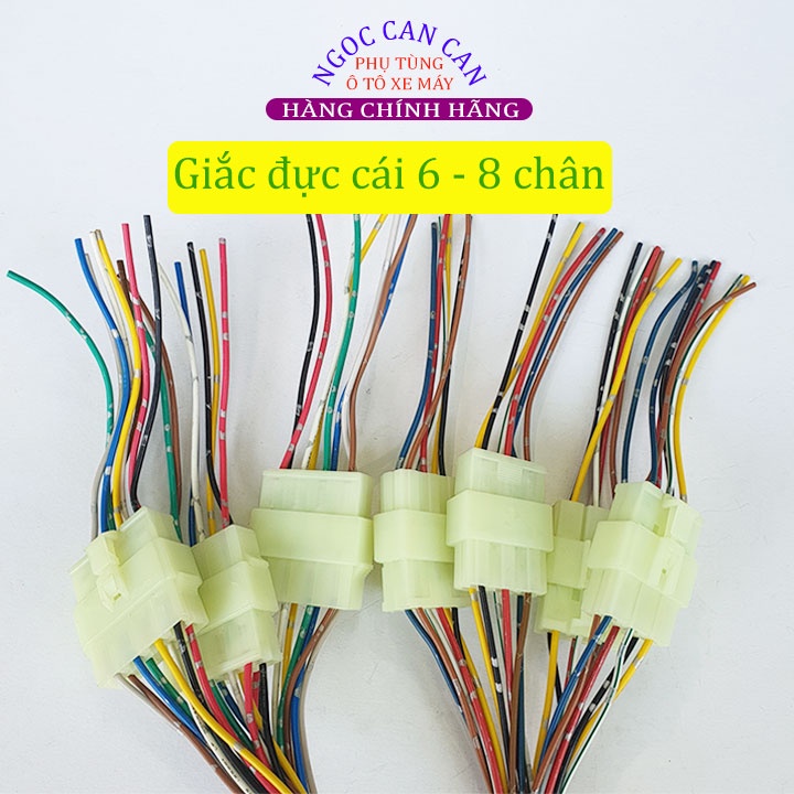 6 and 8 Pin Male To Female Car Electrical Connectors – Big Pin Male To ...