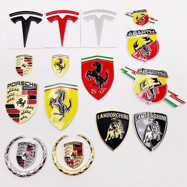 CAR Ferrari Side Seam Label Porsche Lamborghini Metal Body Labeling ...