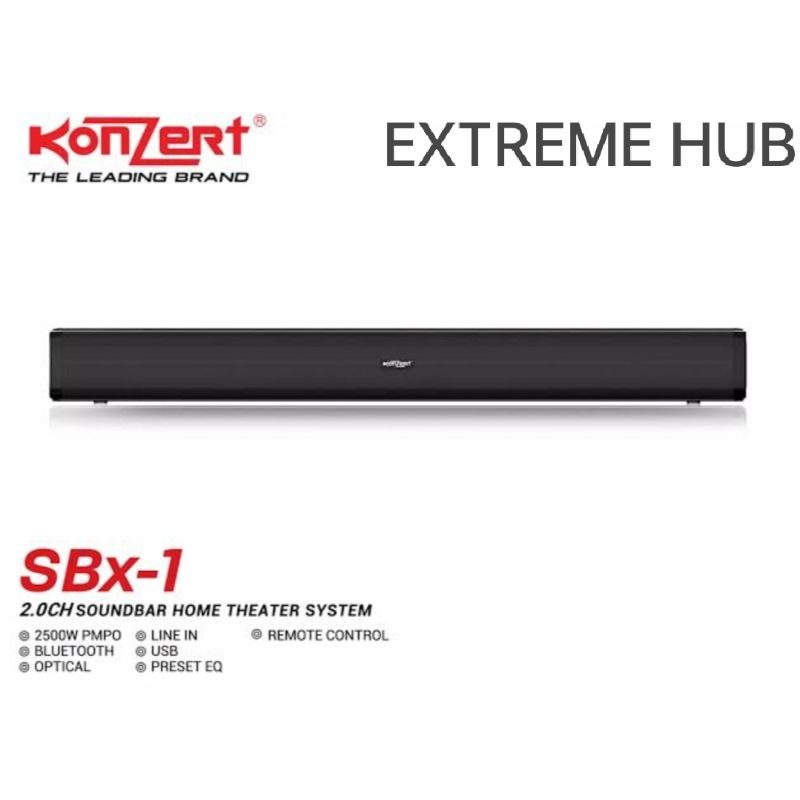 KONZERT SBX-1 2.0CH SOUNDBAR SPEAKER SYSTEM WITH BLUETOOTH / USB ...