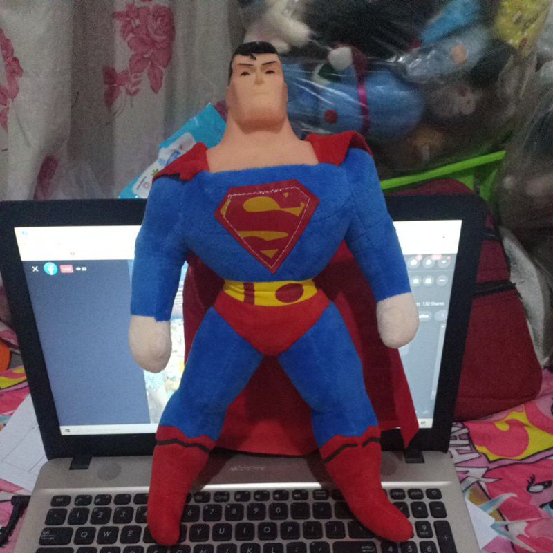 Superman Hard Face 16 inches stuffedtoy | Shopee Philippines