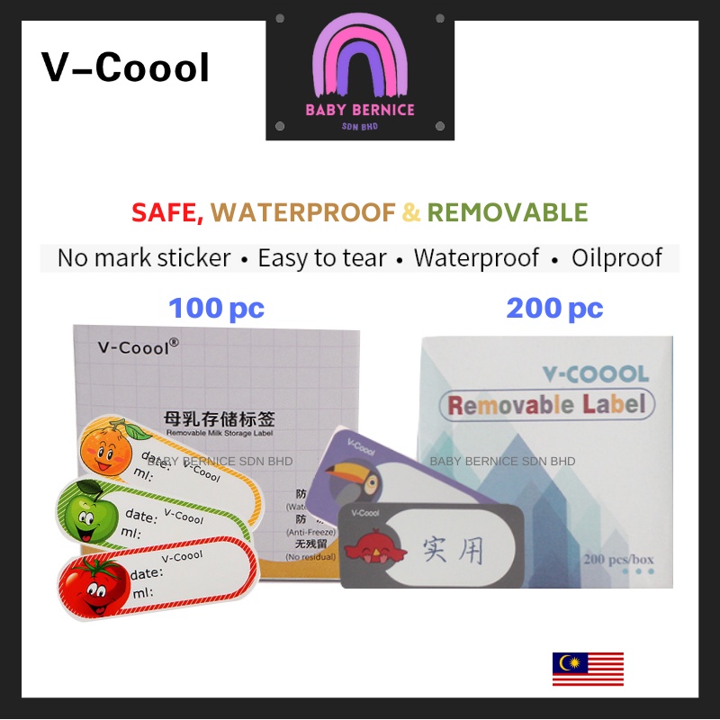 V-COOOL *STICKER* Baby Breast Milk Bottle Label Botol Susu Sticker ...