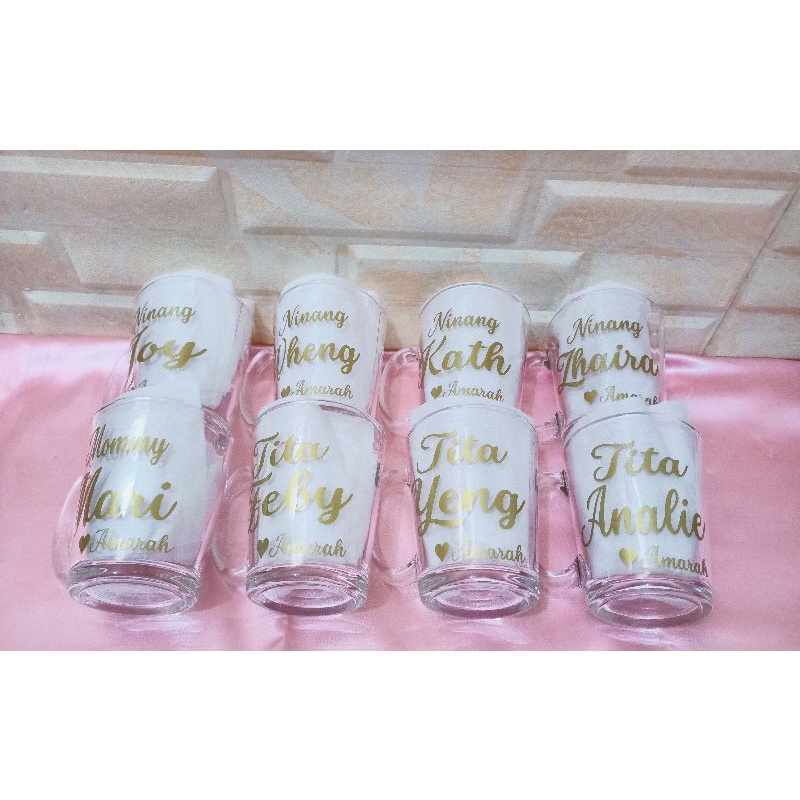 Customized Clear Mug Set of 35pcs | Shopee Philippines