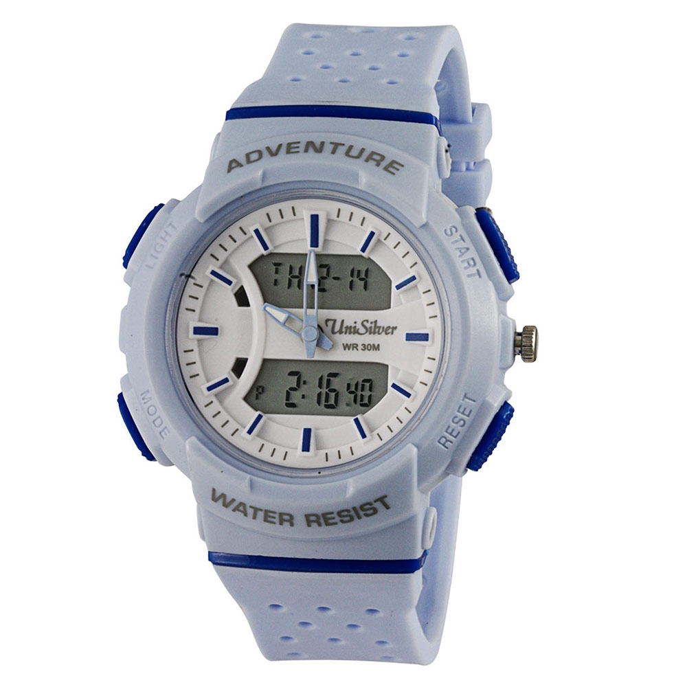 UniSilver TIME Sassa Dagdag Women's Sky Blue Analog Digital Rubber ...
