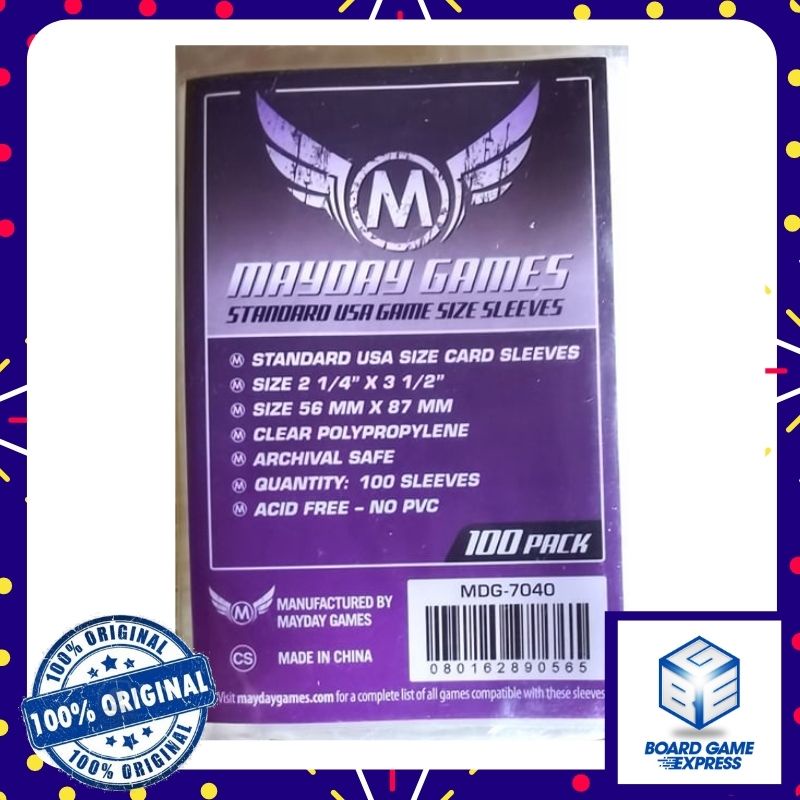 Mayday Sleeves - USA Game Size Standard / Premium Sleeves - 56mm x 87mm ...