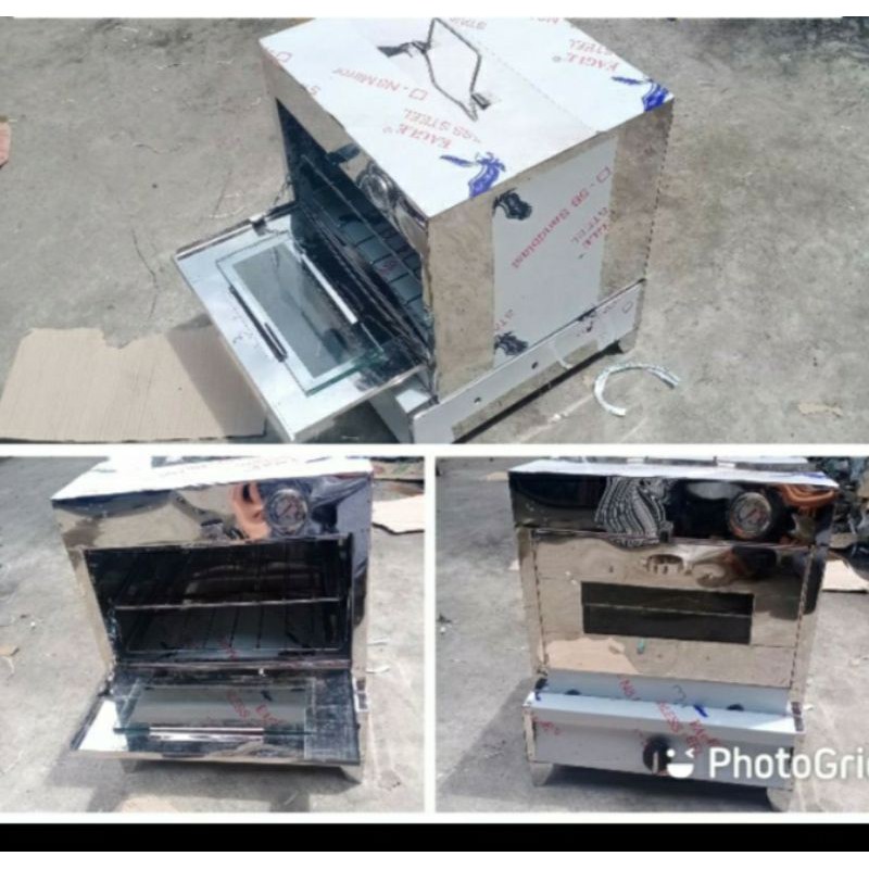 Oven 2 layers 12inches pizza fit GAS Type pure stainless | Shopee ...