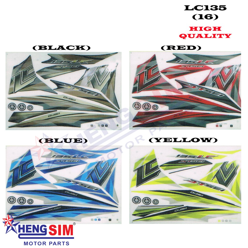 LC135 V2 / V3 / V4 / V5 / V6 (16) STICKER BODY STRIPE YAMAHA | Shopee ...