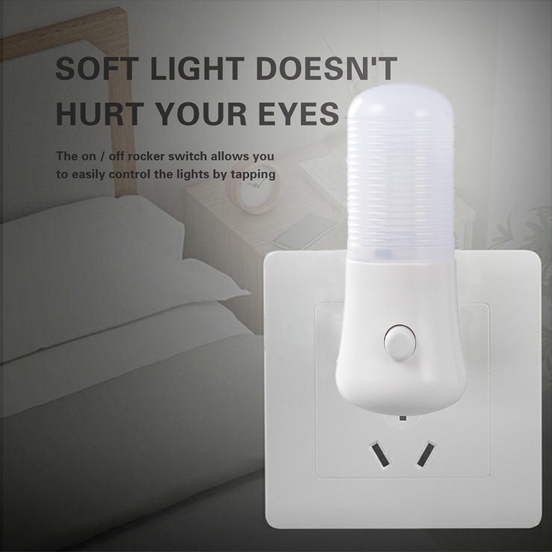 Licer LED Night Light Switch Control Home Wall Plug-in Night Lamp Kids ...