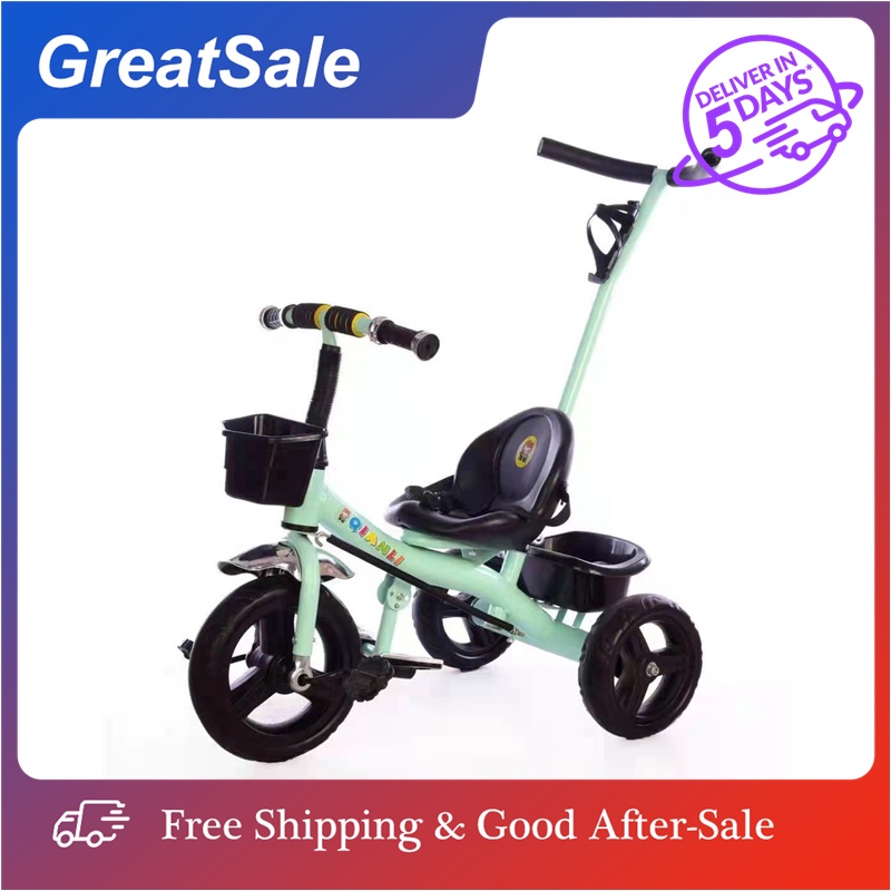 GreatSale Multifunction Tricycle with Push Bar 3-in-1 Safe Kids Scooter ...