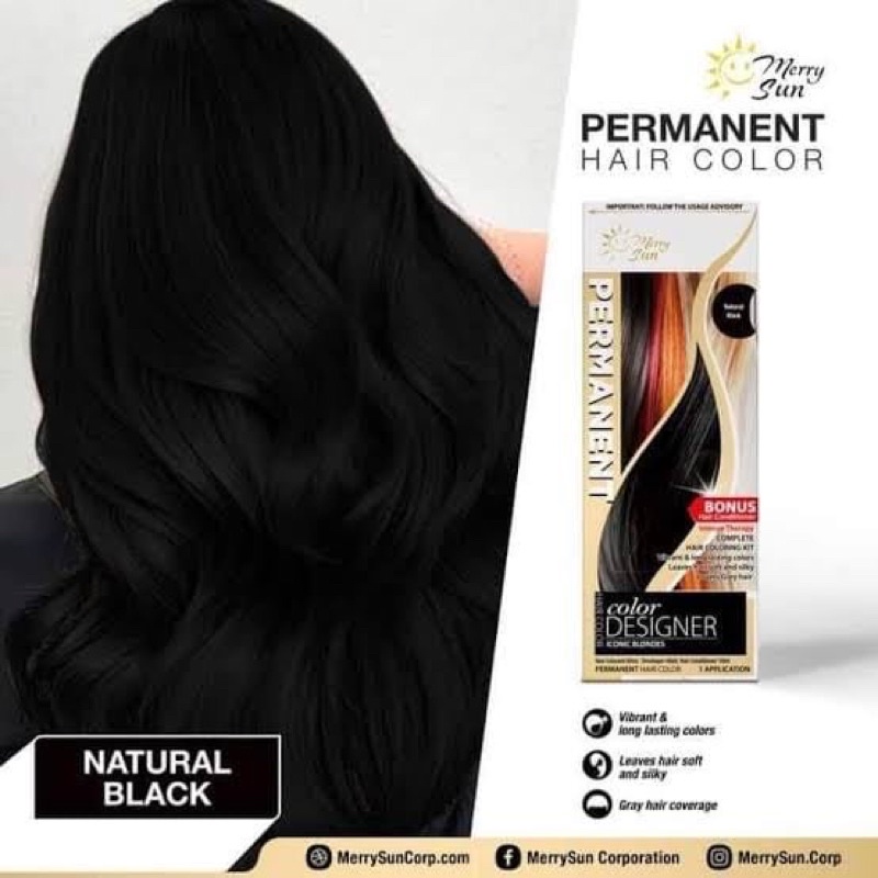 Natural Black Merry Sun Permanent Hair Color | Shopee Philippines