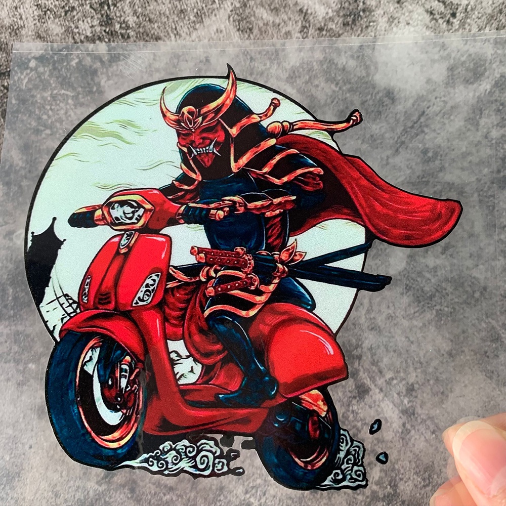 Reflective Anime Japanese Waterproof Samurai Stickers Car Motorcycle ...