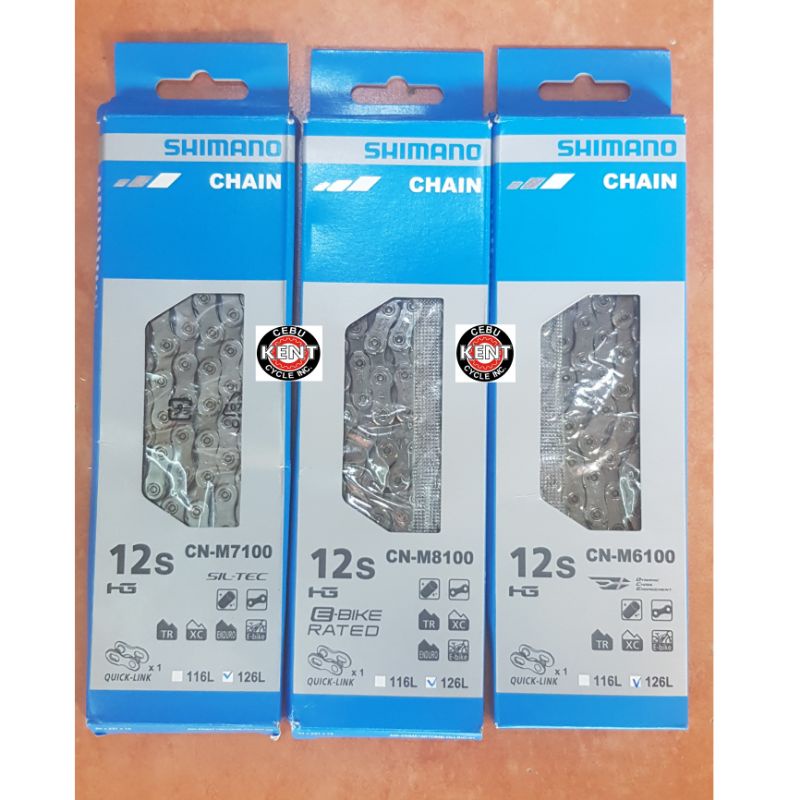 Shimano M6100 M7100 M8100 Chain 12 speed 126L (original) | Shopee ...