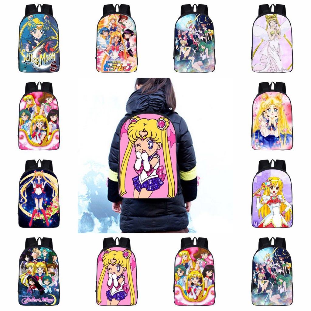 （Ready stock)Sailor Moon Backpack Student Girls Schoolbag Bookbag ...
