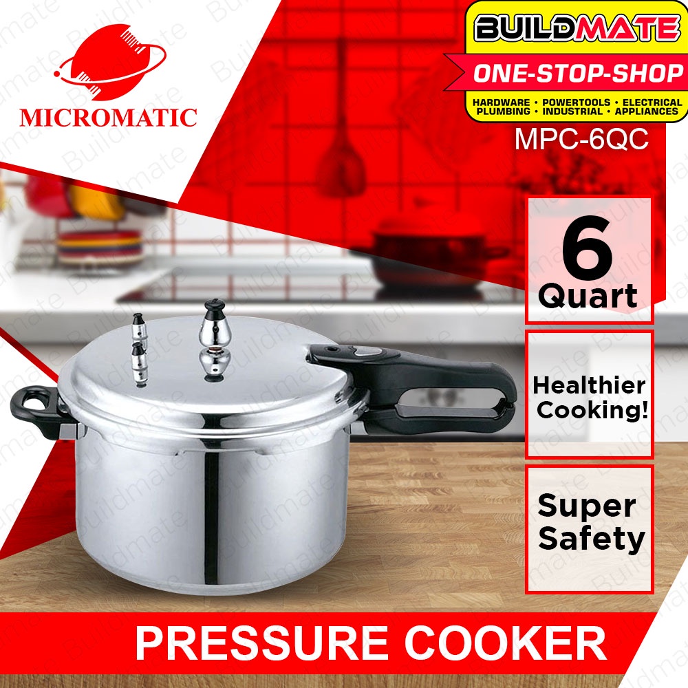 MICROMATIC Pressure Cooker Polished Aluminum 6Q MPC-6QC •BUILDMATE ...