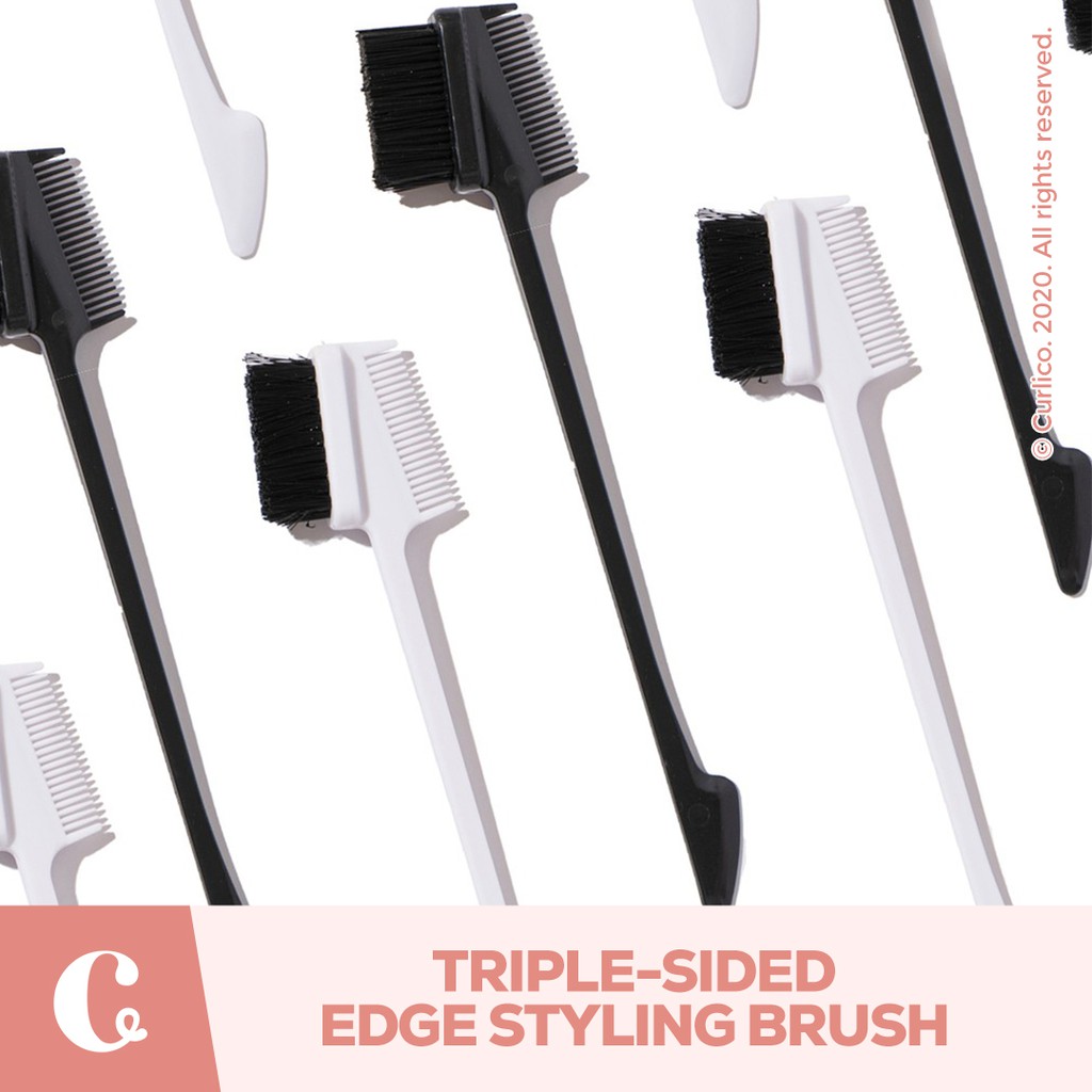 Edge Styling Brush (Triple Sided Edge Control Hair Brush / Curlico ...