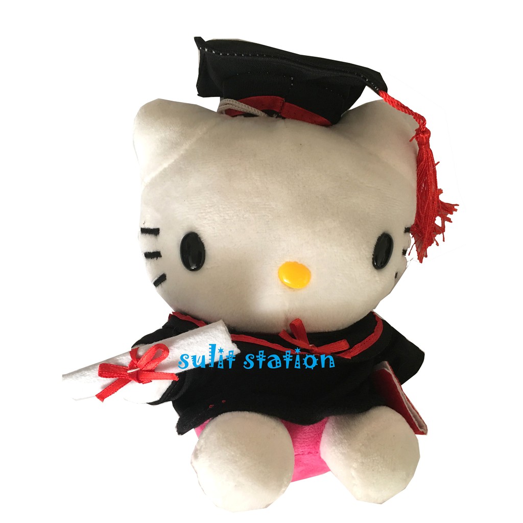 SINGING EDUCATIONAL HELLO KITTY cat GRADUATION STUFFED STUFF PLUSHIE ...