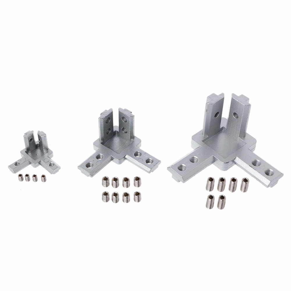 1PC L Type 3-dimensional 3-way Corner Bracket with Screws for EU ...