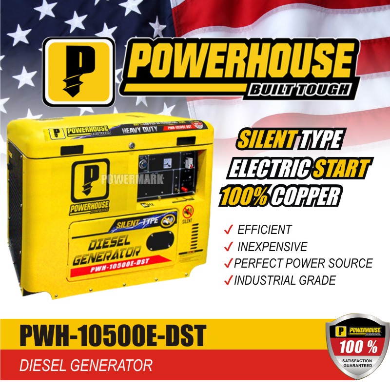 POWERHOUSE PWH-10500E-DST Silent Type Diesel Generator [POWERMARK | PDG ...