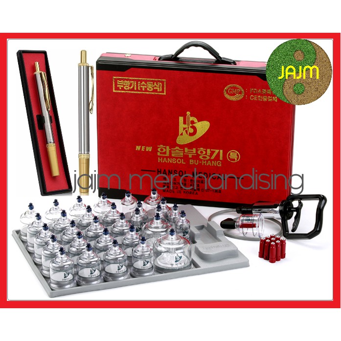 Authentic HANSOL Cupping Therapy Set, 30cups, Made in Korea | Shopee ...