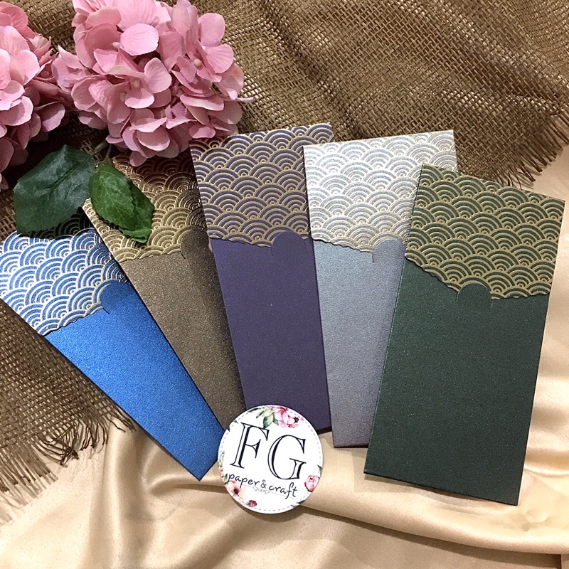 Seigaiha Premium Angpau Money Envelope 5pcs, 8.5x17cm by fgpaper ...