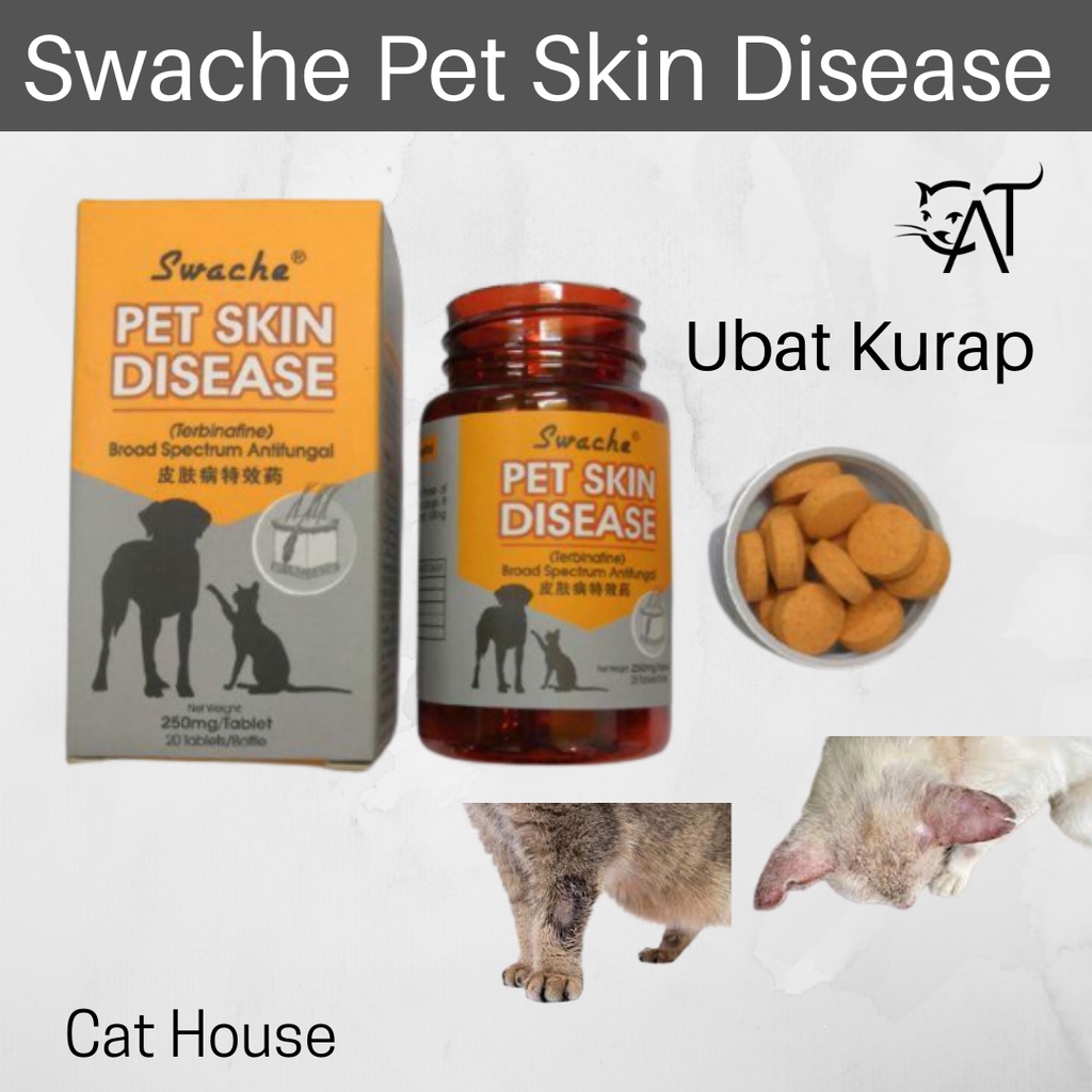 Swache Pet Skin Disease / Anti-Fungal Tablet for Dogs & Cats 250mg 1 ...