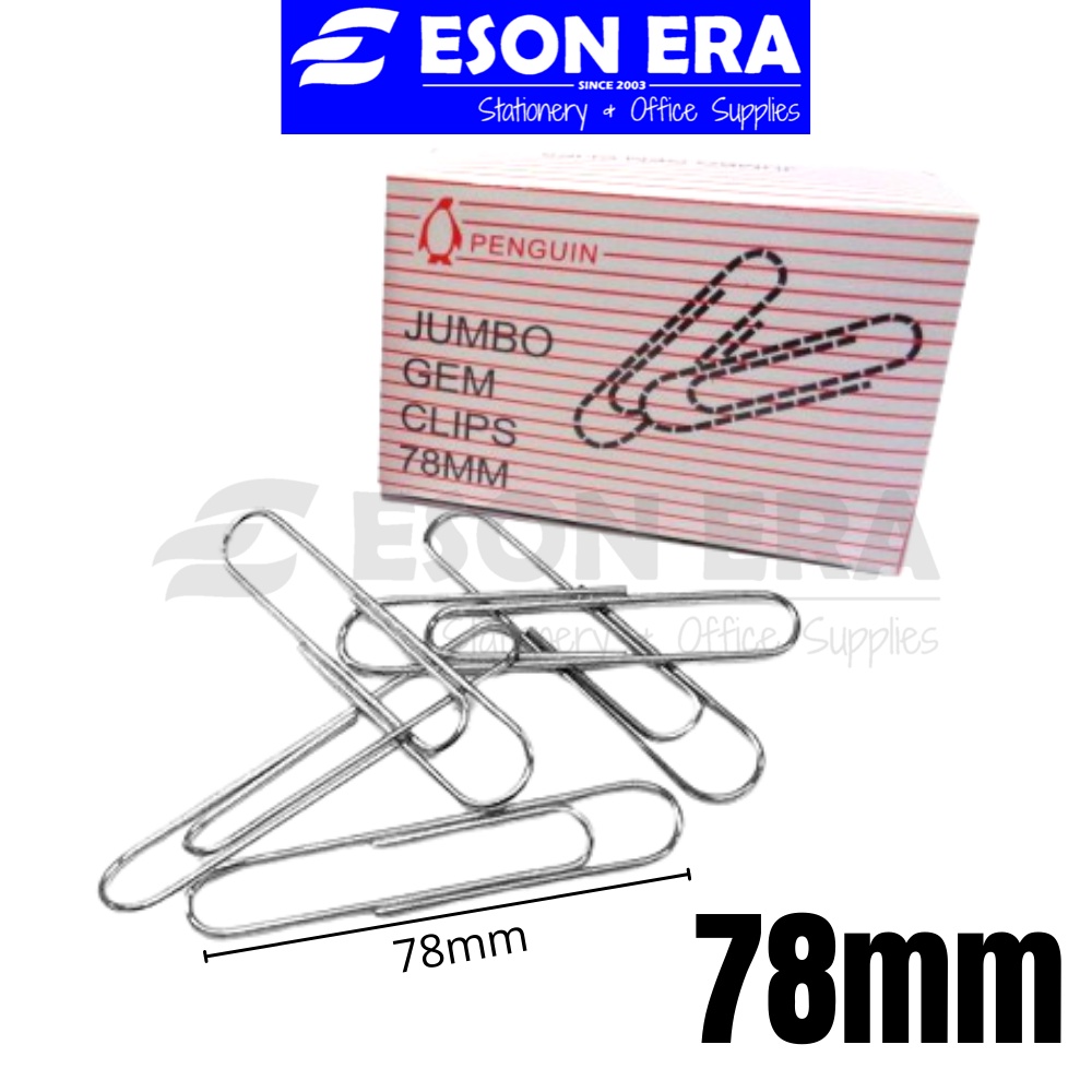 Penguin Paper Clip Jumbo 50mm / 78mm Giant Clip Round Clip | Shopee ...