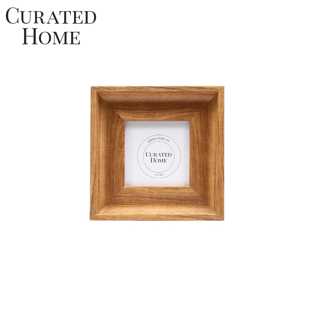 (Delisted) - Curated Home Photo Frame 4x4 in (Wooden Finish) | Shopee ...