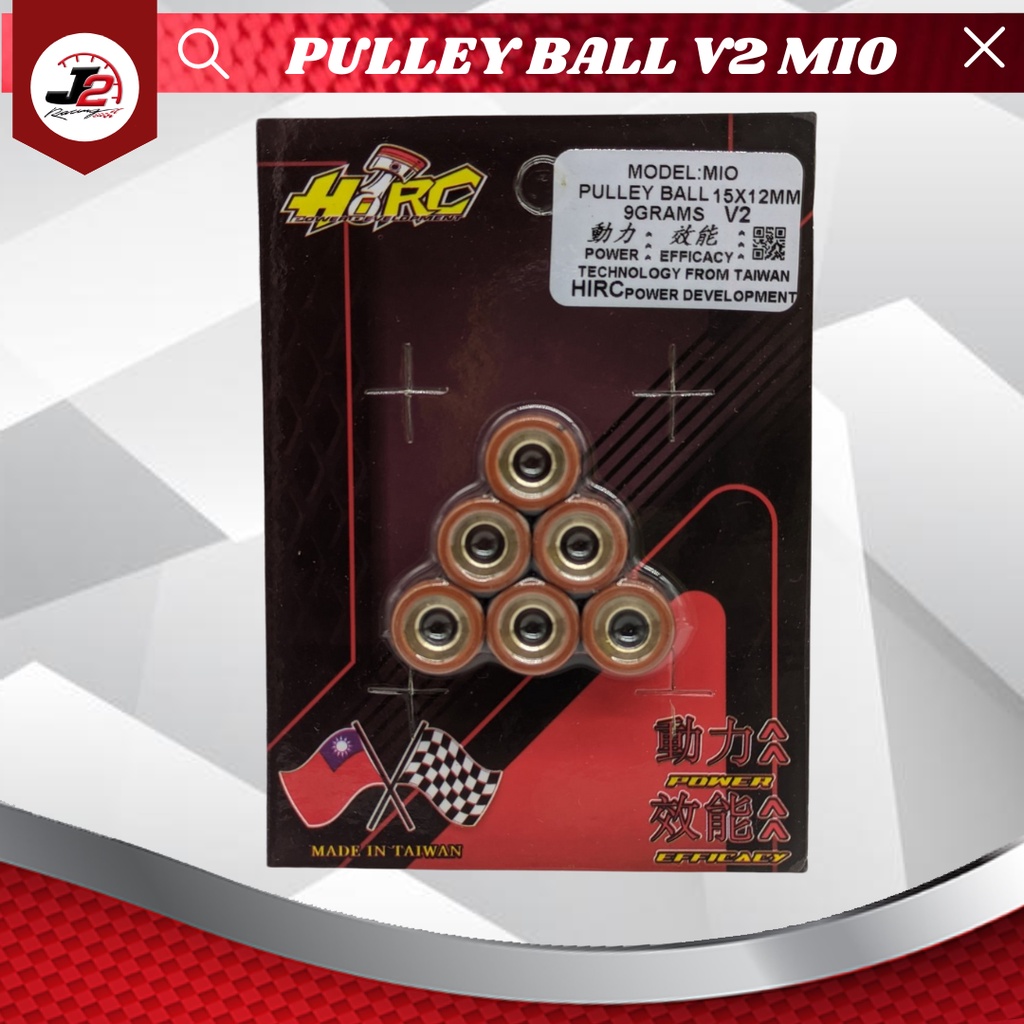 MOTORCYCLE HIRC PULLEY BALL 6 PIECES BEAT MIO GY6/BEAT FI/NMAX/AEROX ...