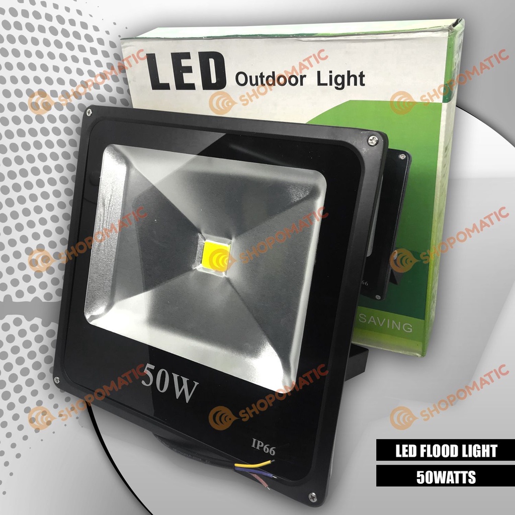 SHOPO LED Floodlight 50W Single Bulb – Heavy-Duty Outdoor, Garden ...