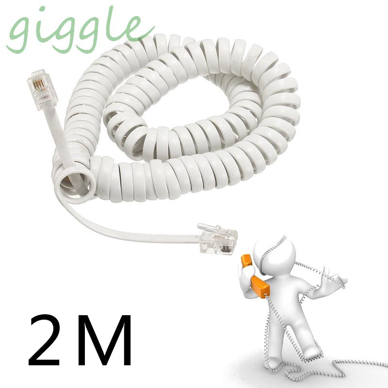 ⭐ Fast Shipping⭐ 2M Coiled Telephone Handset Cable Curly Spring Cord ...