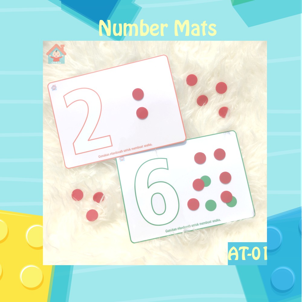 Number Mats Children's Learning Numbers Counting Numbers Tracing ...